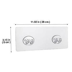 Conworld 4 Packs Shower Caddy Adhesive Replacement, Strong Sticky Heavy-duty Wall Adhesives Nail Free Transparent Adhesive Pad, Adhesives Hook for Shower Caddy, Kitchen Racks, Bathroom Storage Shelves