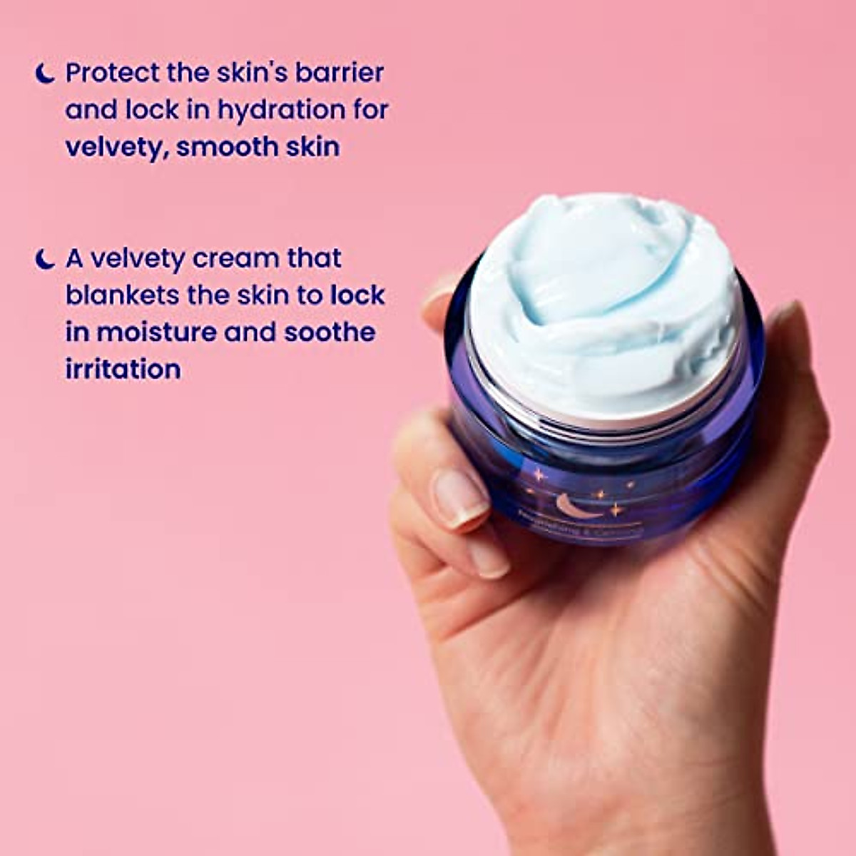 FACETORY Moon Velvet Sleeping Mask Moisturizer with Shea Butter and Azulene - Improve Dry, Irritated, and Dehydrated Skin - Nourishing, Calming, Moisturizing, 50 ml/ 1.69 fl oz