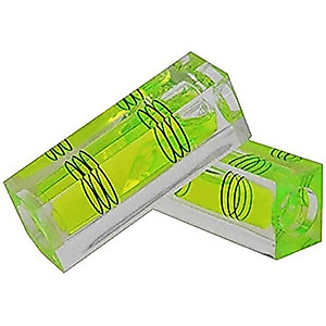 High Precision Mini Level Bubble Small Horizontal Bubble Three Line Horizontal Pearl Level Magnetometer 2PCS (Without magnet)