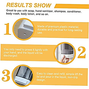 SHOWERORO Manual Soap Dispenser Hand Wash Wall Holder Wall Stand Foams Soap Dispenser Hotel Soap Dispenser Automatic Soap Dispenser Foaming Soap Dispenser Shampoo Household Plastic