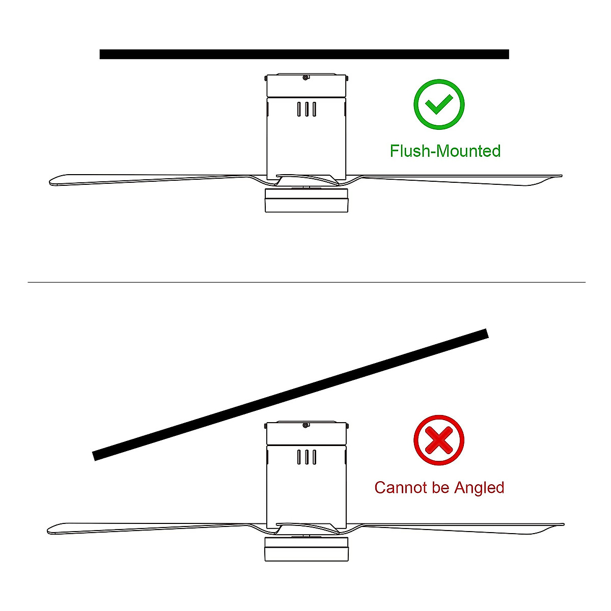 SMAAIR 52 Inch Smart Ceiling Fan with Lights and 10-speed DC Motor, Works with Remote Control/Alexa/Google Home/Siri Shortcut, Dimmable LED Light (White)