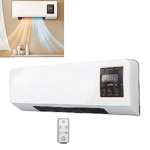 Cryfokt Mini Air Conditioner, Small Air Conditioner Heater with Remote Control, 2000W Portable Wall Mounted Ac, Wall Mounted Air Conditioner and Heater Combo for Bathroom, Bedroom
