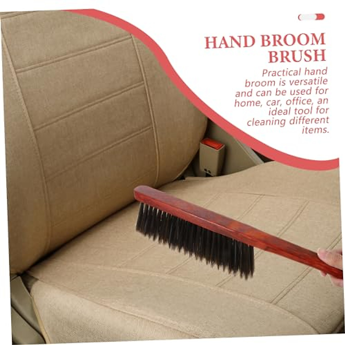 SOESFOUFU Long Handle Bed Brush Cleaning Brush Brushes Broom Furniture Brush Clothes Brush Wood Brush Bench Brush Upholstery Brush Hand Brush Car Brush Sofa Dust Brush The Pet Brown