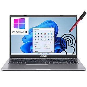 2022 Newest ASUS VivoBook 15 15.6" FHD Touchscreen Laptop, Intel Core i3-1115G4 (Beat i5-10210U), 4GB DDR4 RAM, 128GB PCIe SSD, WiFi, Bluetooth, Backlit Keyboard, Windows 11 S, BROAG 64GB Flash Stylus