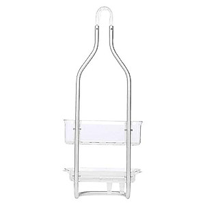 InterDesign Zia Rustproof Aluminum Shower Caddy - Bathroom Storage Shelves for Shampoo, Conditioner and Soap, Silver