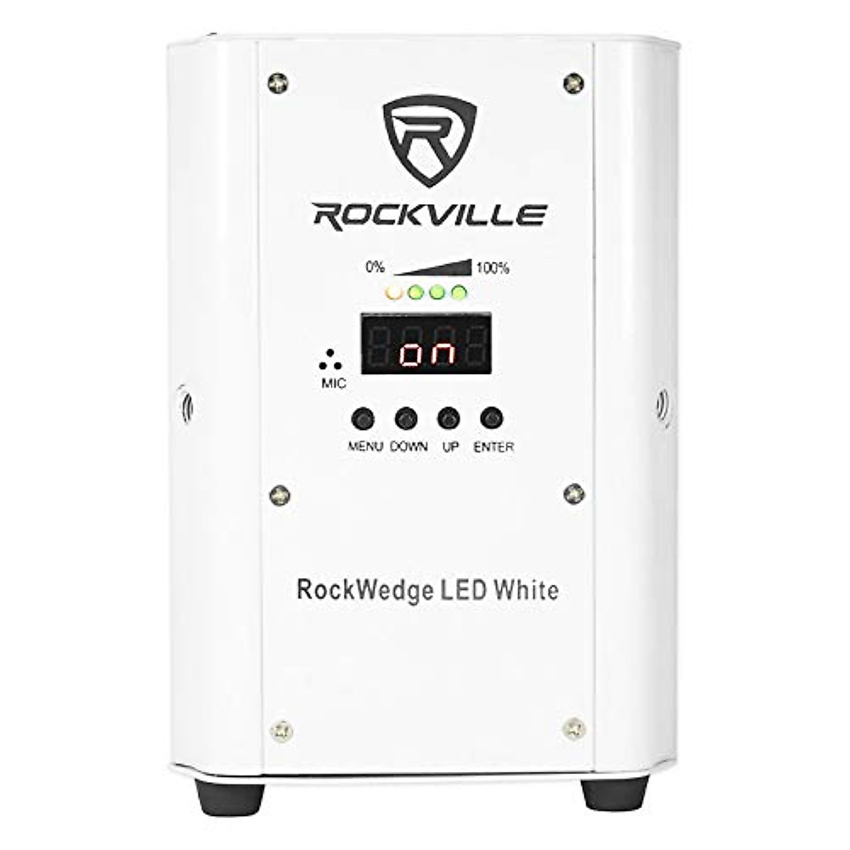 6 Rockville RockWedge LED RGBWA+UV Rechargeable Wireless DMX White Par Up-Lights