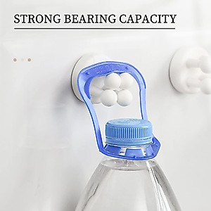 4 Pack Self Adhesive Hooks Holders,Silicone Decoration Hooks Stick to Wall Door,for Hanging Towel Key Clothes Plug Cable,Functional Utility Holders Wide Use for Hanging Bathroom (Blue)