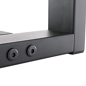 SOSPIRO 60 inch Solid Wooden Dining Bench with Metal Frame, Farmhouse Indoor Kitchen Table Bench Seating for Dining Room Living Room Entryway, Brown