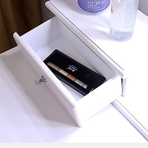 IMGDD Vanity Desk with Mirror and Lights with Light Bulb，Single Mirror Makeup Vanity 5 Drawer Dressing Table,Vanity Mirror with Lights Desk and Chair Makeup Desk White