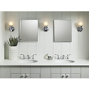 Bathroom Faucet by KOHLER, Bathroom Sink Faucet, Devonshire Collection, 2-Handle Widespread Faucet with Metal Drain, Polished Chrome, K-394-4-CP