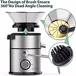 KOIOS Centrifugal Juicer Machines, Juice Extractor with Extra Large 3inch Feed Chute, 304 Stainless Steel Filter, High Juice Yield for Fruits and Vegetables, Easy to Clean, 100% BPA-Free, 1200W Powerful, Dishwasher Safe, Included Brush