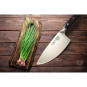 Dalstrong Shogun Elite Series Damascus Japanese AUS-10V Super Steel 67 Layers Rocker Vegetable Kitchen Knife, 7 Inches, Sheath Included