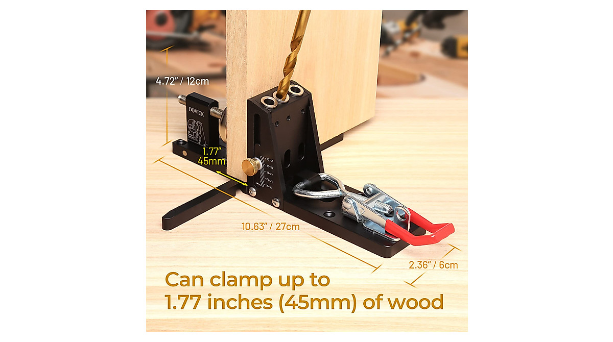 DOVICK Pocket Hole Jig Kit - Perfect for Woodworking Projects