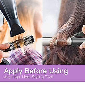 LANVIER Heat Protectant Spray for Hair with Argan Oil (6.8Fl Oz/200ml), Hair Thermal Protector up to 450F from Flat Iron, Curling Iron, Hair Blow Dryer&UV Damage & Breakage Sulfate & Alcohol Free