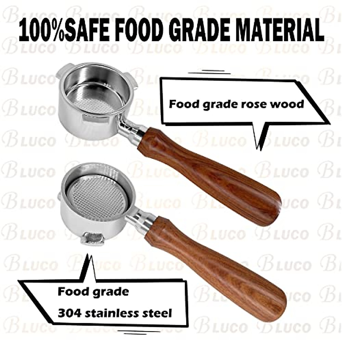 BLUCO 51mm Bottomless Portafilter - 3 Ear Bottomless Naked Portafilter - Fits DeLonghi Dedica EC680/EC685 and SMEG Coffee Machines - Included Filter Basket - Stainless Steel