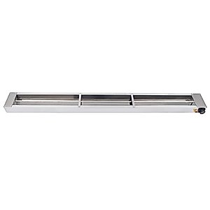 JINHZIXIU 60in Electric Strip Heater Commercial Grade Infrared Electric Food Warmer, Pass-Through Stations Heating Adjustable Temperature for Catering, Cafeterias 1000W, Stainless Steel 12A 110V