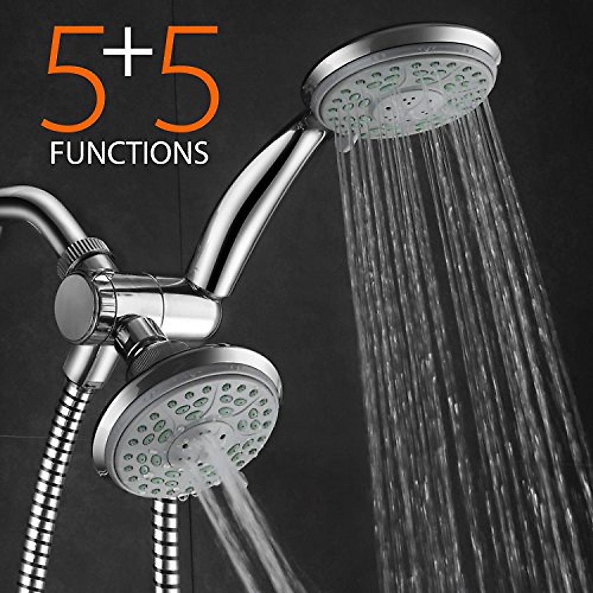 Aquadance by HotelSpa 24-Setting Slimline Showerhead and Hand Shower Combo