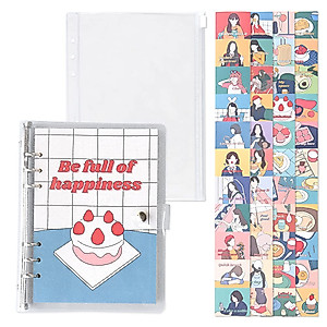 Monolike A5 FALL IN NEWTRO Ver.2 Diary Set, Be full of happiness - Academic Planner Weekly & Monthly Planner with PVC Cover, Zipper bag, Sticker