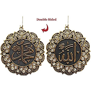 Modefa Turkish Islamic Prayer Rug - Chenille Praying Mat Sajada for Men and Women - Traditional Muslim Praying Carpet Janamaz - Ramadan or Eid Gift with Car Hanger - Luxury Woven Meccan (Black KB)