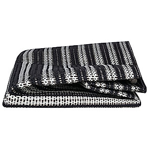 DII Woven Paper Storage Bin, Basketweave, Black & White, Medium