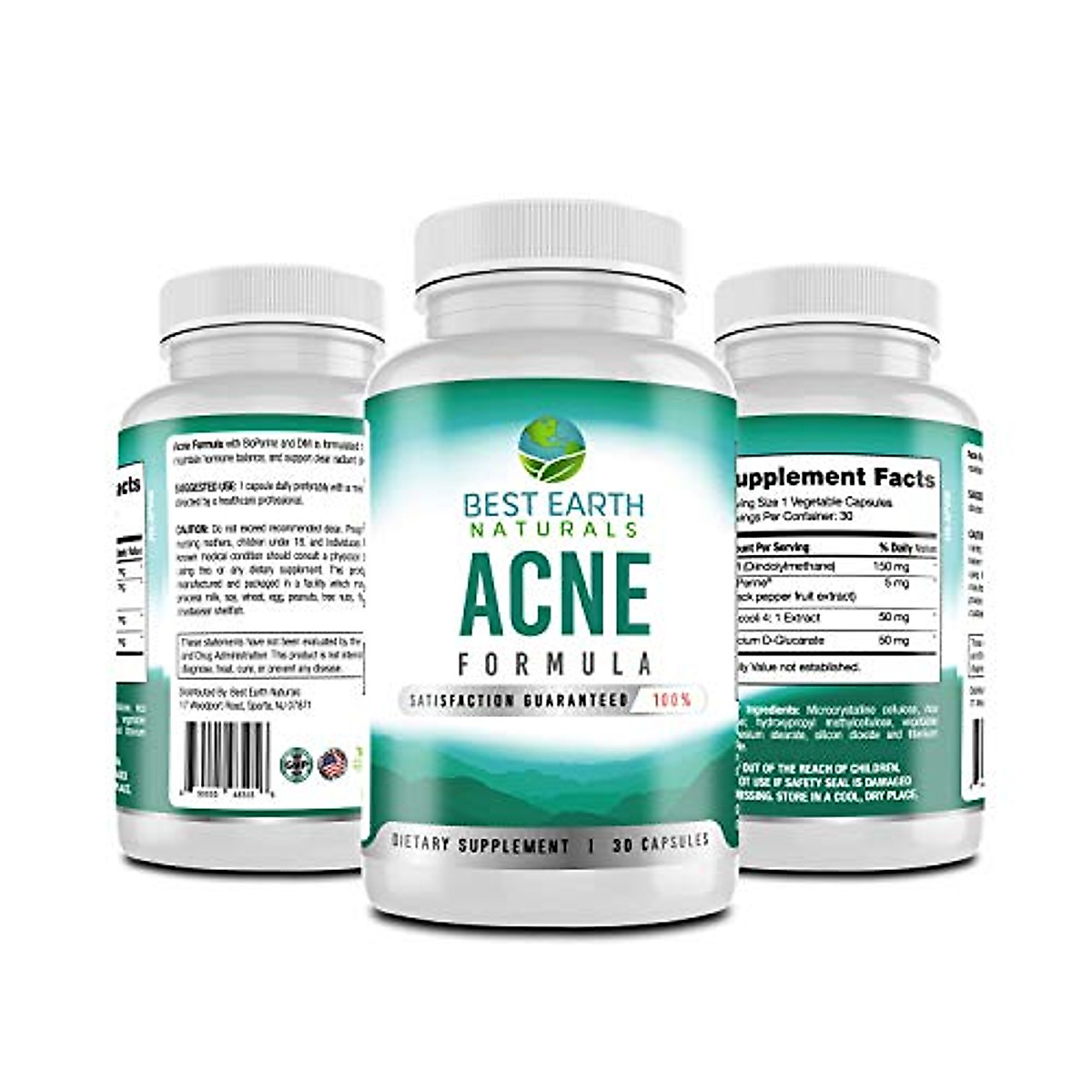 Best Earth Naturals AcneSupplement Formula Blemish Blocker Helps Promote Clear, Radiant, Healthy Skin + Fights Blemishes from Within