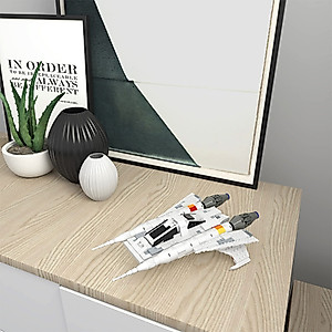 WANZPITS MOC- 48610 Buck Rogers Space Starfighter Ship Model Building Blocks Classic Spaceship Military Weapon Battleship Building Kit Boy Toy Gift,548pcs