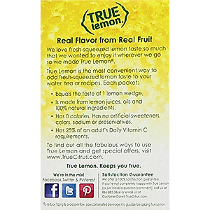 True Citrus - True Lemon Crystallized Lemon (2 Boxes of 32 = 64 Packets)