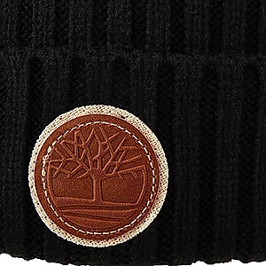 Timberland Men's Rib Shallow Beanie, Black, One Size