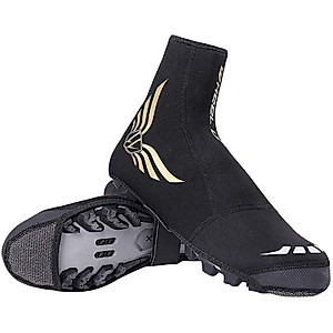 Cycling Shoe Covers Waterproof for Men Women Cycling Overshoes, Waterproof Comfortable and Durable High-Elastic Materials, High-Top Lock Shoes, Reflective Design Shoes (Size : L)