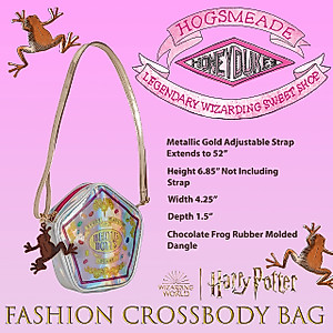 Harry Potter Wizarding World, Hogwarts Honeydukes Crossbody Purse for Girls, Adjustable Strap, Iridescent & Metallic Material