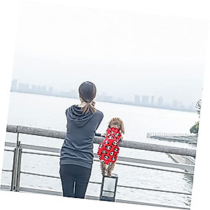 4pcs Shirts Winter Two- Medium Dachshunds Clothes Coat Flannel Apparel Girls Yorkies Basic Clothing Pet Female Cute Yorkshire Autumn Warm Shirt Legged Coats Cotton Dress