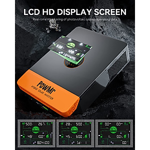 PowMr 10000W Single Split Phase Solar Inverter 48V DC to 100V AC~240V AC, 10KW Off-Grid Pure Sine Wave Hybrid Inverter with 200Amp MPPT Charge Controller, Work with 48V Lead Acid and Lithium Battery