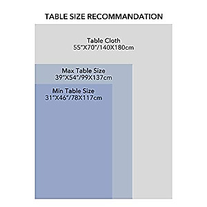 Oubonun Rustic Lattice Tablecloth (55"x70") Cotton Linen Grey Rectangle Table Cloths for Kitchen Dining, Party, Holiday, Christmas, Buffet