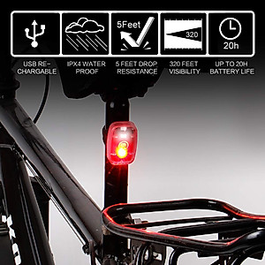 LED Safety Light, Clip On Strobe/Running Lights for Runners, Bike Tail Light with 5 Lighting Modes, High Visibility Accessories for Cycling, Hiking, Dogs and Kids (2-Pack Black)