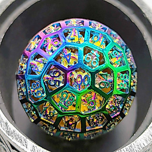 D100 Metal Dice DND Dungeons and Dragons Polyhedral 100 Sided RPG Large Giant D&D Board Game Pathfinder Shadowrun Roleplaying Dice (Colorful)