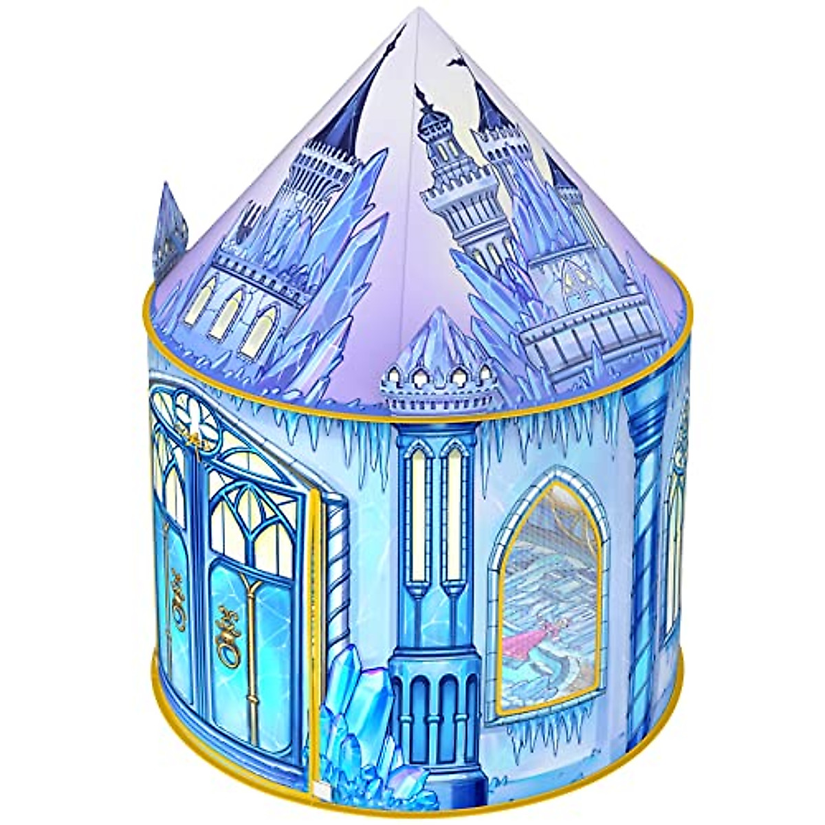 ImpiriLux Ice Castle Princess Play Tent | Unique Pop Up Fort for Imaginative Games & Gift | Foldable Playhouse with Storage Bag