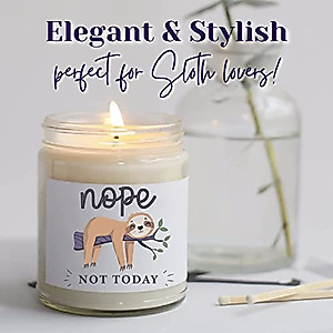 Wishmead Sloth Gifts for Women - Lavender Candle - Sloth Gifts for Girls Sloth Decor - Get Well Soon Gifts for Women - Gift Basket for Women - Funny Gifts for Women Mom