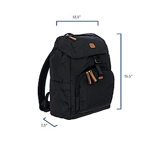 Bric's X-Travel Excursion Backpack - 15 inch - Cute Designer Backpack for Women and Men - Black