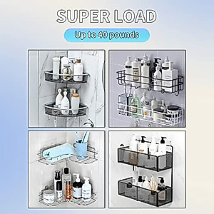 YAFIYGI 2 Packs Shower Caddy Adhesive Replacement No Drilling Strong Transparent Adhesive for Shower Caddy Kitchen Racks Bathroom Storage Shelves Strong Sticky Heavy-duty Wall Adhesives