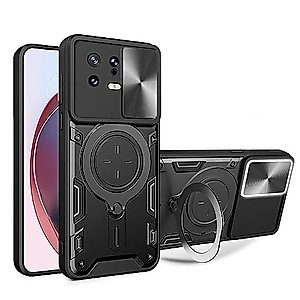 Compatible with Infinix Note 30 Pro Case,Car Mount Magnetic Shell Compatible with Infinix Note 30 Pro X678B Kickstand with Slide Lens Case Cover HEI