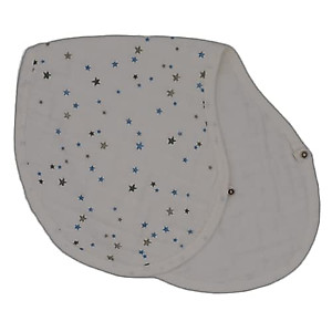 JAXMAN COLLECTION Muslin Burp Cloth for Boys & Girls, 70% Bamboo / 30% Cotton Washcloth, Face Towel, Burp Cloth, Unisex (Hot Air Balloon/Stars)