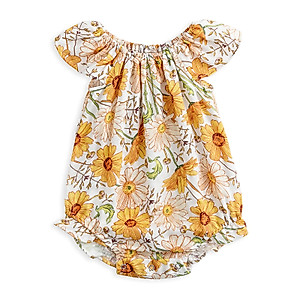Simplee kids Baby Girls Summer Romper Onesie Infant Newborn Floral Ruffled Sleeveless Bodysuit