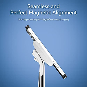 3 in 1 Wireless Charging Station for MagSafe,15W Fast Magnetic Wireless Charger with 20W PD Adapter and LED Night Light Compatible with iPhone 14/13/12 Series,Apple Watch and AirPods(White)