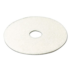 3M 08477 Super Polish Floor Pad 4100, 13" Diameter, White, 5/Carton