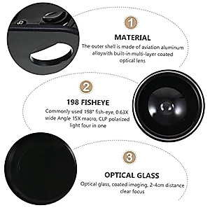 NOLITOY 1pc Rotate Phone Camera tech Gifts for Men Wide-Angle Macro Lens Cell Phone Lens attachments Travel Accessories Smartphone Phones Men Gift 4-in-1 Mobile Phone Camera Lens Glass