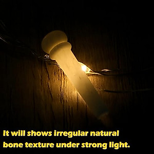 Blisstime 6pcs Guitar Bone Bridge Pins Replacement Parts with Abalone Dot