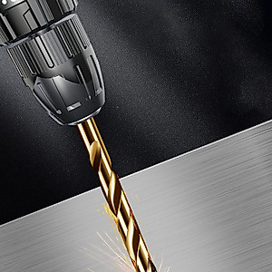 10Pcs/13Pcs M35 Twist Drill Bit Sturdy Fast Chip Removal U-shaped Spiral Groove Round Shank Twist Drilling Bits for Woodworking - Professional13pcs