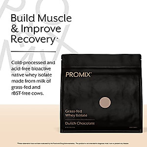Promix Whey Protein Isolate Powder, Chocolate - 5lb Bulk - Grass-Fed & 100% All Natural - ­Post Workout Fitness & Nutrition Shakes, Smoothies, Baking & Cooking Recipes - Gluten-Free & Keto-Friendly