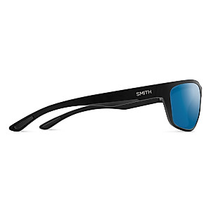 SMITH Redding Sunglasses – Polarized Performance Sports Active Sunglasses – for Men & Women – Matte Black + ChromaPop Glass Polarized Blue Mirror