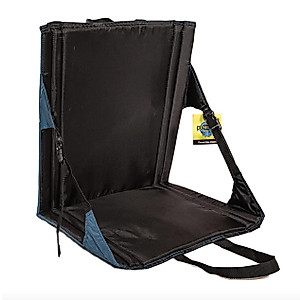 Crazy Creek Comfort Chair for Camping, Backpacking & More, High Density Foam Cushion, 250 LBS Weight Capacity, Adjustable Straps, Water-Resistant, Blue/Black, One Size